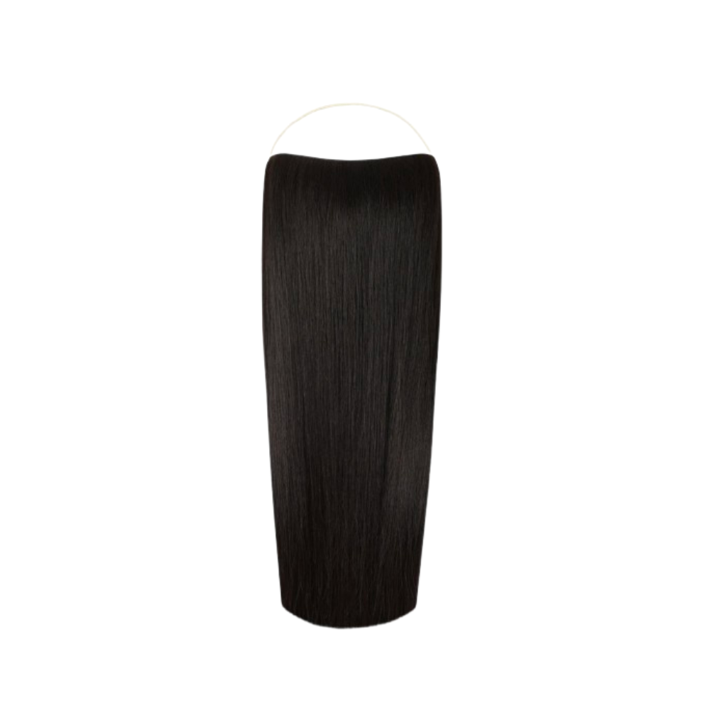 Extensiones de Hilo Invisible tono 1B# - Negro Natural - Cabello ...