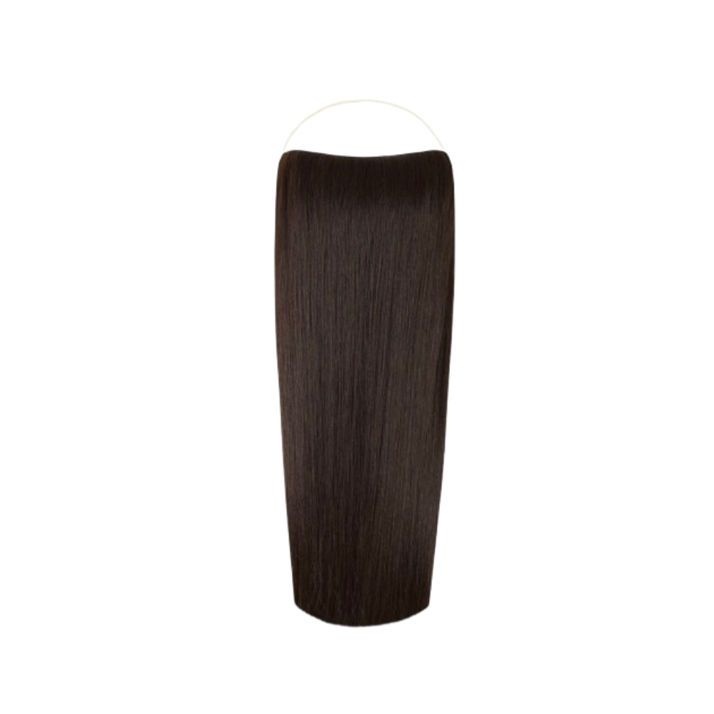 Extensiones de Hilo Invisible tono 2# - Castaño Muy Oscuro - Cabello ...